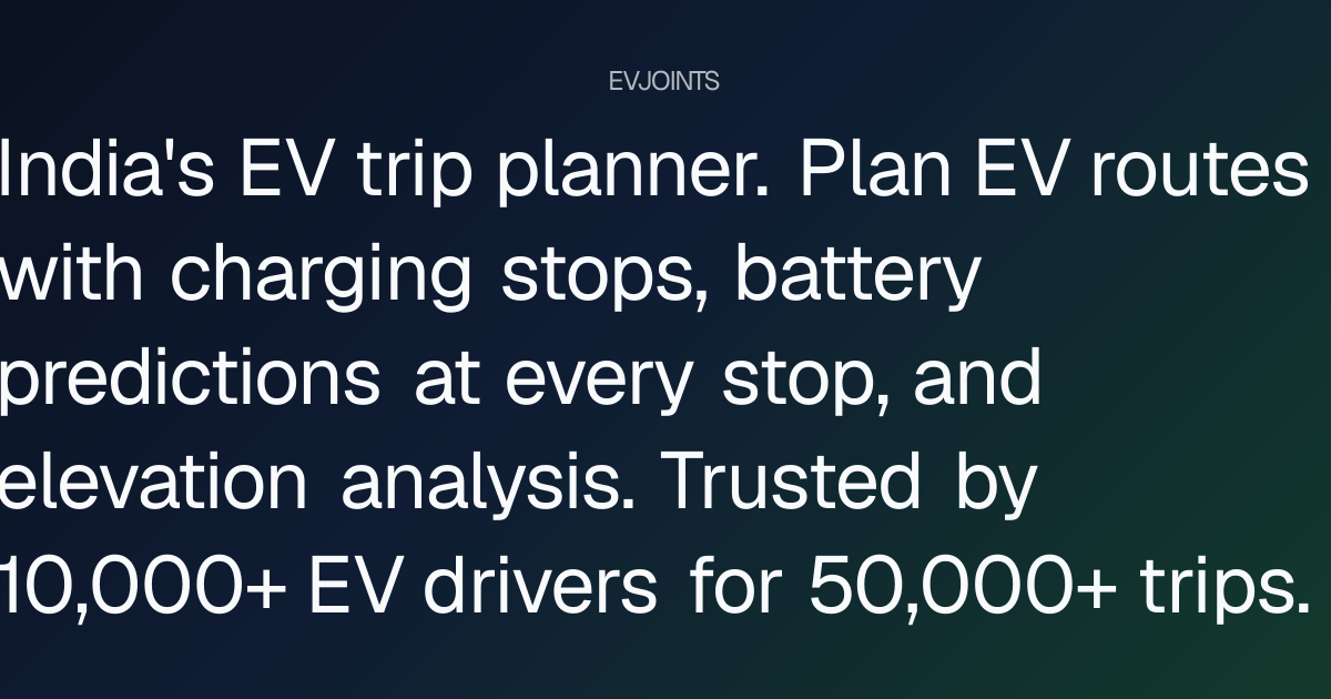 EV vs Petrol Cost Calculator India — Free | EVJoints | EVJoints